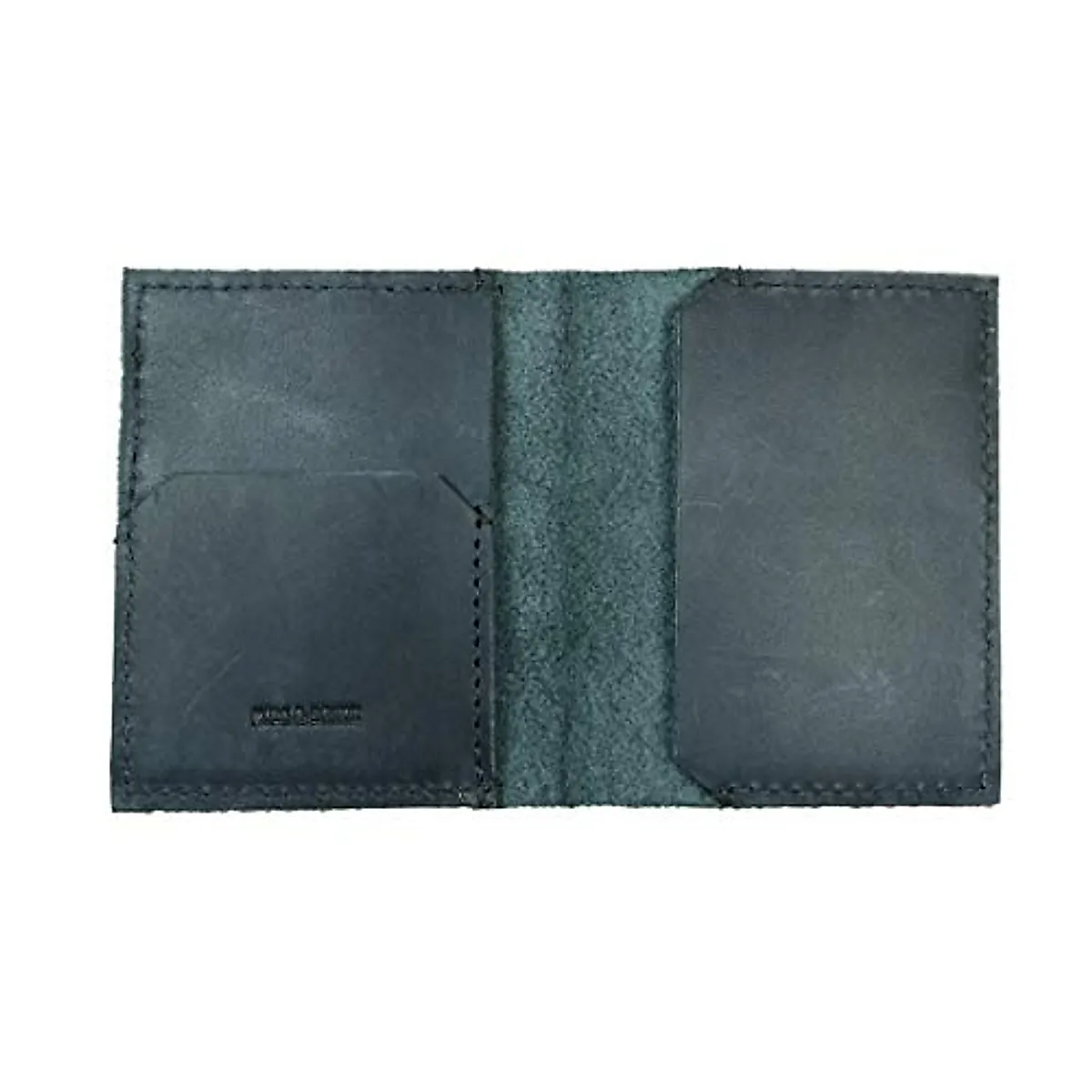 Hide & Drink, Leather Minimalist Bifold Wallet, Holds Up to 3 Cards Plus Folded Bills, Cash Organizer, Accessories, Handmade Includes 101 Year Warranty :: Charcoal Black