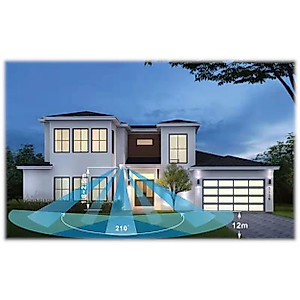 Versonel Outdoor Motion Sensor Tracking LED Floodlight Security Light (White) Nightwatcher VSL90, Rotating Movement for Intruder Deterrent