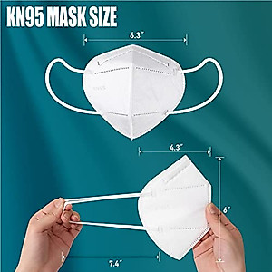 COYACOOL KN95 Mask 50Pcs Face Mask, Individually Packaged 5-Ply Breathable & Comfortable Safety Disposable Face Masks, Filter Efficiency≥95% Protection Against PM2.5,Dust Cup Dust Mask, White