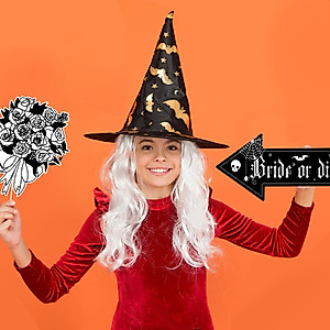 22 PCS Bride Or Die Photo Booth Props- Gothic Bachelorette Decorations for Women Girls, Bridal Shower Engagement Wedding Decorations Rip Single Life for Till Death Do Us Party Supplies