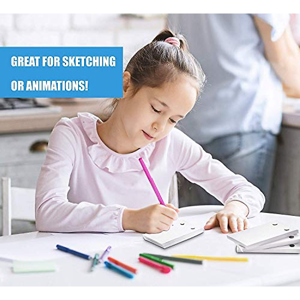 Blank Flip Book Paper with Holes - 240 Sheets (480 Pages) Flipbook Animation Paper : Works with Flip Book Kit Light Pads : for Drawing, Sketching Supplies/Comic Book Kit - Drawing Paper Animation Kit