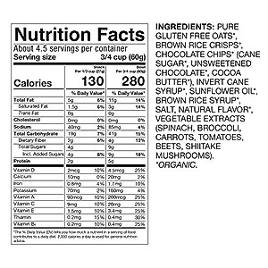 Made Good Crispy Light Granola NutFree Gluten Free, Allergy Friendly, USDA Certified Organic Ingredients, Vegan, NonGMO Nutrients from a Full Serving of Vegetables, Cocoa Crunch, 10 Ounce (Pack of 1)