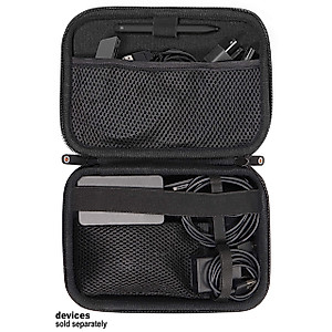 GETGEAR Microsoft Surface accessories organizing case, for Surface Dock, Surface charger adapter, Surface Arc Mouse, Surface Pen, Surface USB 3.0 Hub Docking Station and others (Black)