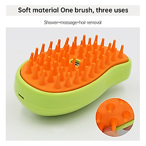 Cat Steam Brush for Shedding, 3 in 1 Cat Steamy Brush - Cat Hair Brush/Bath Brush/Cat Massager for Indoor Cats, Misty Brush Cat Comb with Steam, Multifunctional Pet Steaming Brush