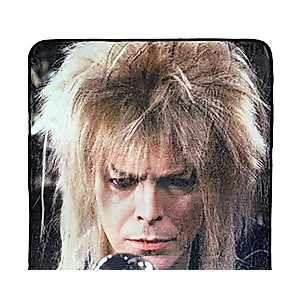 Surreal Entertainment Labyrinth The Movie Jareth The Goblin King Super Soft Fleece Throw Blanket, Black, One Size