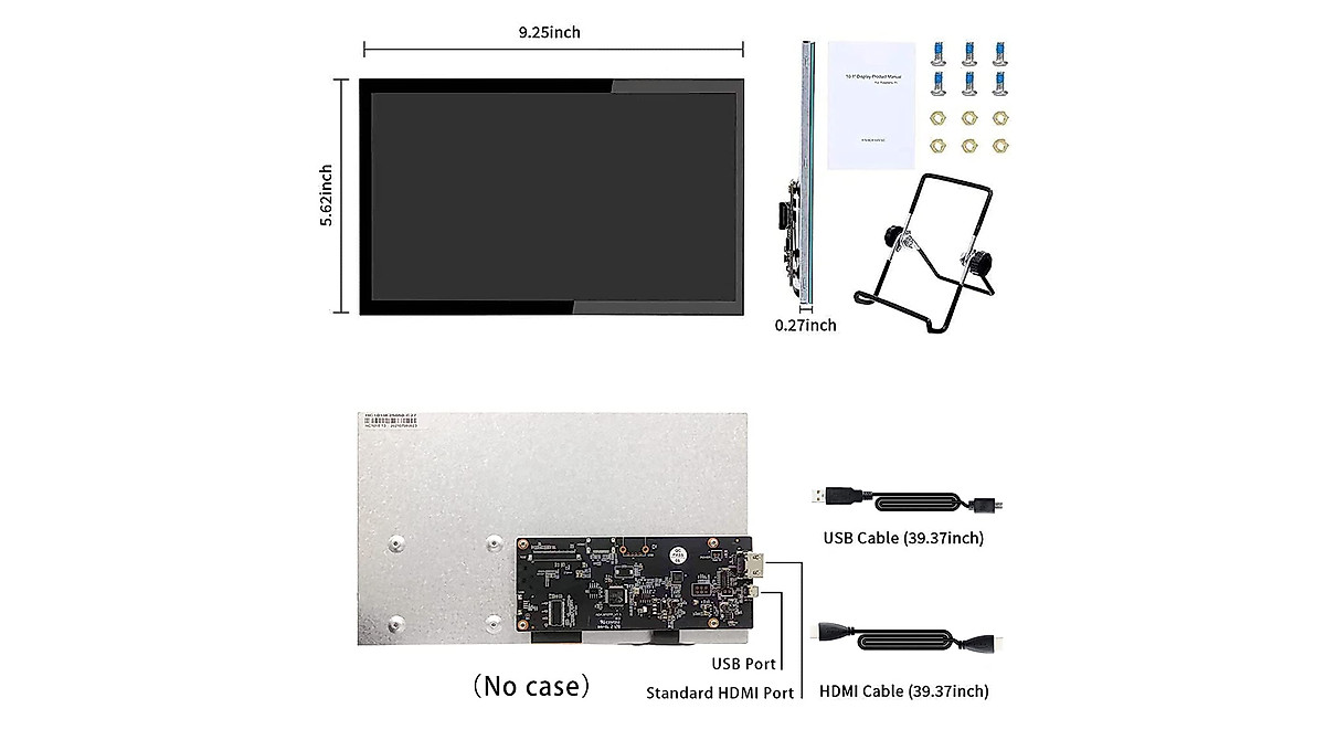 HMTECH 10.1 Inch Touchscreen Monitor for Raspberry Pi & PC