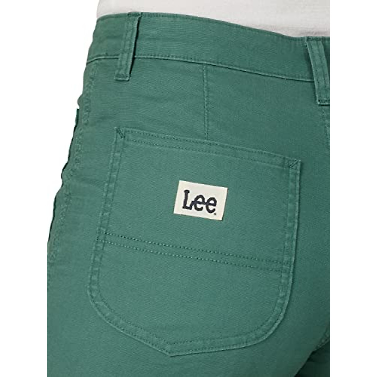 Lee Women's Legendary High-Rise Patch Front Short, Fern, 12