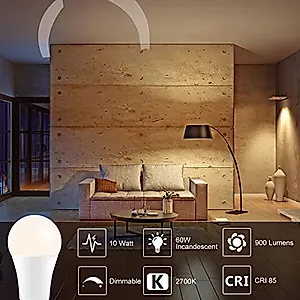 ILC Color Changing LED Light Bulb, 120 Colors, 2700K Warm White, 70 Watt Equivalent, DIY Strobe, RGB with Remote Control, LED 10W A19 E26 Screw (Pack of 2)