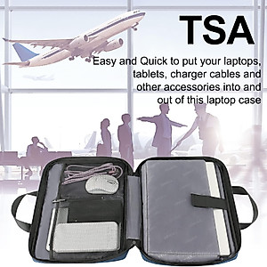 Ytonet Laptop Sleeve Case 15.6 Inch, Slim Water Resistant TSA Laptop Cover with Handle Protective Computer Carrying Case Compatible with HP Dell Lenovo Asus Notebooks, Dark Blue