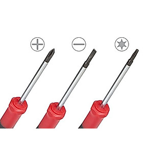 EFFICERE 9-Piece Precision Screwdriver Set | Phillips #0, 00, 000 | Flat 1.5mm, 2.0mm, 2.5mm | Torx T5, T6, T7 | Durable Chrome Vanadium Steel Shaft, Magnetic Tip, Ergonomic Grip, and Swivel End Cap