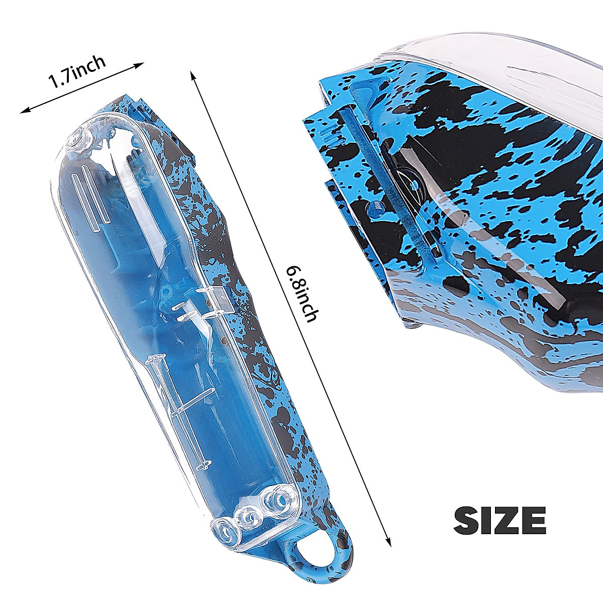 DIY Full Housing Combo, 5-Piece Set Full Housing Combo, Complete Clipper Cover for 5-Star Series Magic Clipper Cordless #8148, Designer Cordless #8591 (Blue)