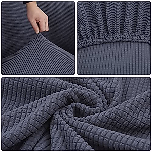 SearchI Club Chair Slipcover Stretch Barrel Chair Covers Jacquard Tub Chair Slipcovers Soft Spandex Armchair Sofa Cover Removable Couch Furniture Protector Arm Chair Cover for Living Room