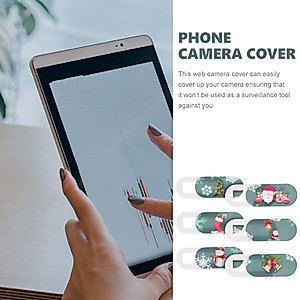 Sosoport 6pcs Christmas Cover Computer Cover Shield Cover Webcam Cover Slide Privacy Slider Laptop Privacy Cover Webcam Protector Cover