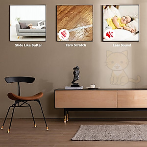 GETKEN 16 Pack Fabric Chair Socks, Chair Leg Caps Protectors for Hardwood Floors, Chair Leg Floor Protectors for Furniture Legs - 4 Sets Chair Leg Covers to Protect Floors