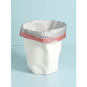 Trashs Bag Drawstring Garbage Bags-Coocn Thicker Heavy Bathroom Trash can Liners for Bedroom Home Kitchen 50 Counts ,4-6 Gallon (Gray)