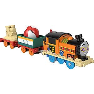 Thomas & Friends Motorized Toy Train Beachy Nia Battery-Powered Engine with Beach Ball Cargo for Preschool Kids Ages 3+ Years