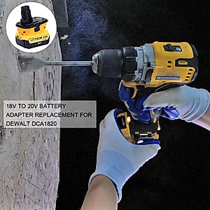 Kotoate Compatible with Dewalt 18V to 20V Adapter, DCA1820 Adapter Compatible with Dewalt 20V MAX Lithium Battery DCB207 DCB201 DCB206 DCB609 to 18V XRP Battery DC9098 DC9096