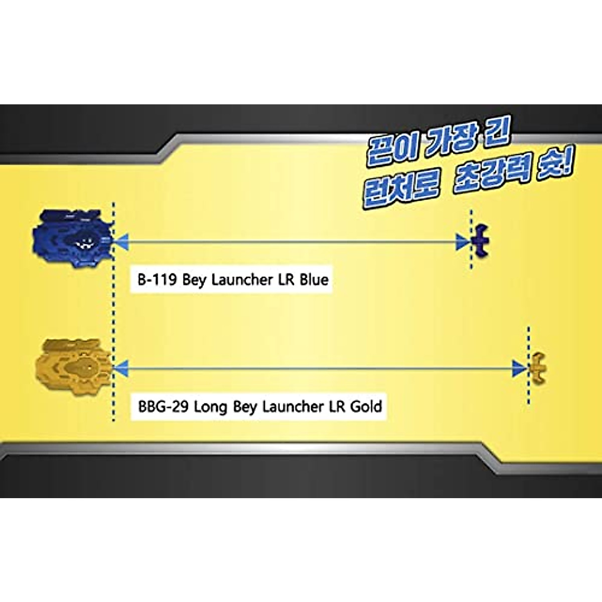 BelleJiu Battling Tops Burst BBG-29 Gold Bey String Launcher LR Left Right Spin Long Bey Launcher
