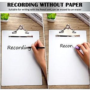 Mimorou 8 Pcs Metal Clipboard Heavy Duty Aluminum Clipboards 12 x 9 Inch Metal Clip Board with Low Profile Clip A4 Letter Size Document Holder for Office School Medical Jobsite Laboratory