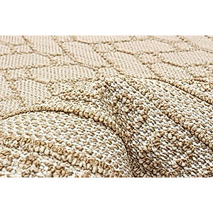 eCarpetGallery Vintage Turkish Area Rug for Living Room Bedroom Taupe Carpet, High Low Pile Textured Rug, 368018, 8'x10'