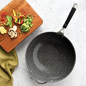Nordic Ware Verde Aluminized Steel Cookware with Ceramic Coating, 12-Inch Wok