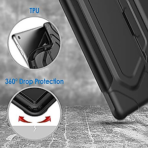 JETech Case for iPad 9.7-inch (2018/2017 Model, 6th/5th Generation), Double-fold Stand with Shockproof TPU Back Cover, Auto Wake/Sleep (Black)