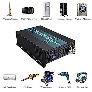 WZRELB Pure Sine Wave 5000W 24V Power Inverter DC to AC Power - Solar, RV