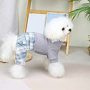 ZTGD Cute Dog Clothes for Small Dogs（Couple Outfit）,Kawaii Dog Couple Clothes,Puppy Clothes for Small Dogs Girl and Boy,British Style Pet Clothes for Autumn 2 2XL