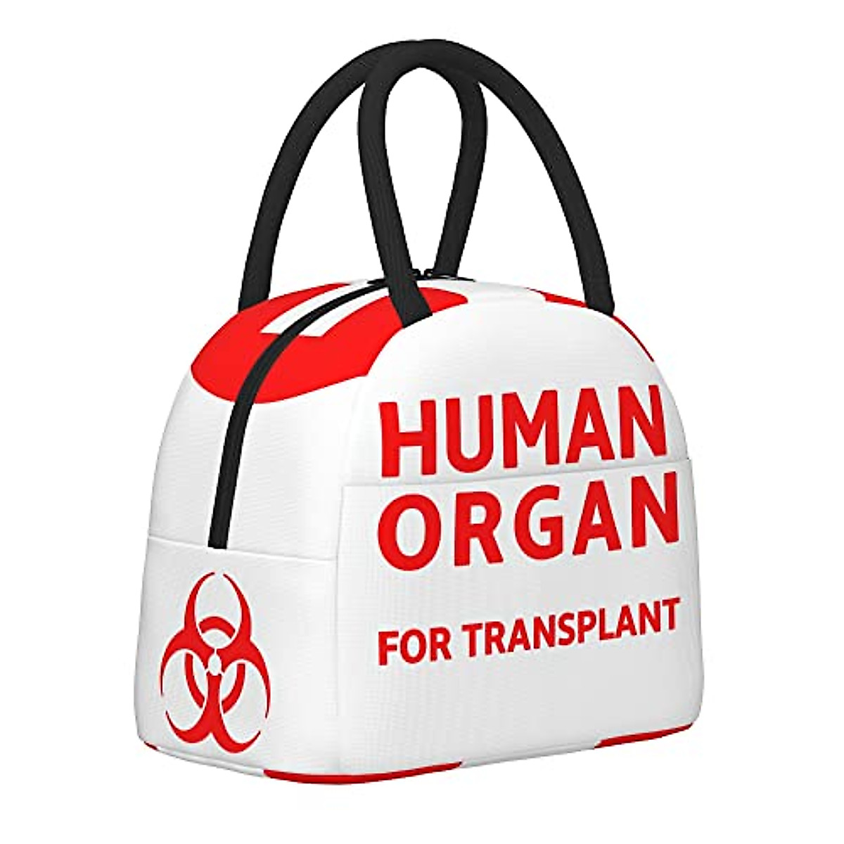 Zhung Ree Funny Nurse Lunch Bag, Human Organ for Transplant Lunch Box Portable Waterproof Reusable and Thermal Work Meal Lunch Tote Funny Cooler Lunch Bag for School Office Outdoor Picnic