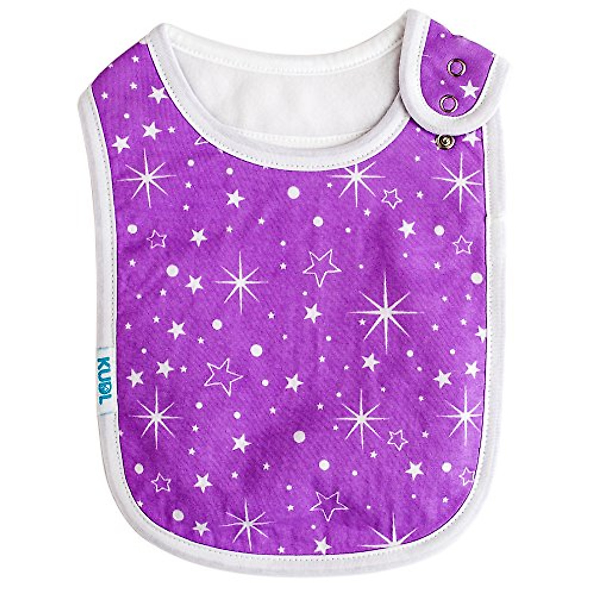 KUDL Baby Bibs Extra LARGE Toddler, Burp Cloth, Absorbent Feeding Reflux Drool Teething, Side Snap Button Unisex 4-Pack Gift Set for Boys and Girls