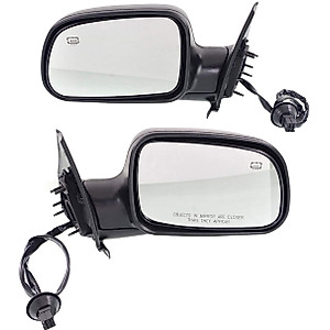 Kool Vue Left & Right Power Heated Door Mirrors Compatible With Jeep Grand Cherokee 1999-2004 Textured Pair