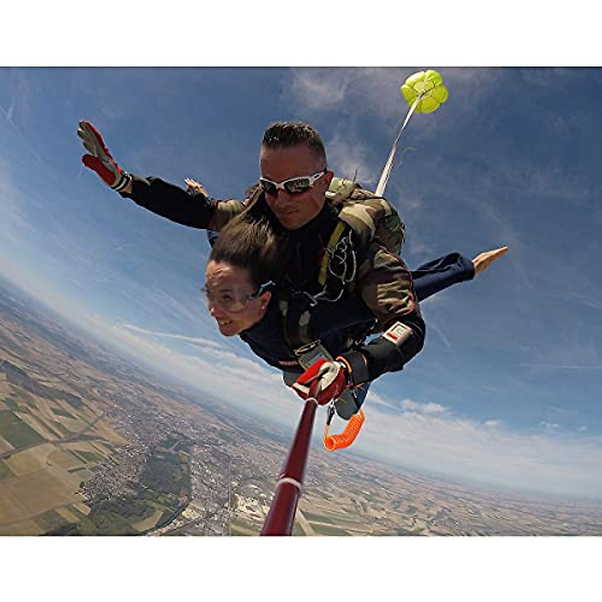 Action Camera Non-Slip Handler Floating Hand Grip Holder Mount + Steel-cored Safety Wrist Strap for GoPro Sony Insta360 Olympus Akaso Underwater Camcorder Diving Surfing Snorkeling Rafting Kayak Scuba