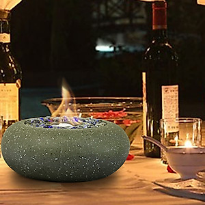 11-inch Portable fire Pit, Tabletop Fireplace fire Bowl Use Iso-Propyl Alcohol as Fuel. Clean-Burning Bio Ethanol Ventless Fireplace for Indoor Outdoor Patio Parties Events