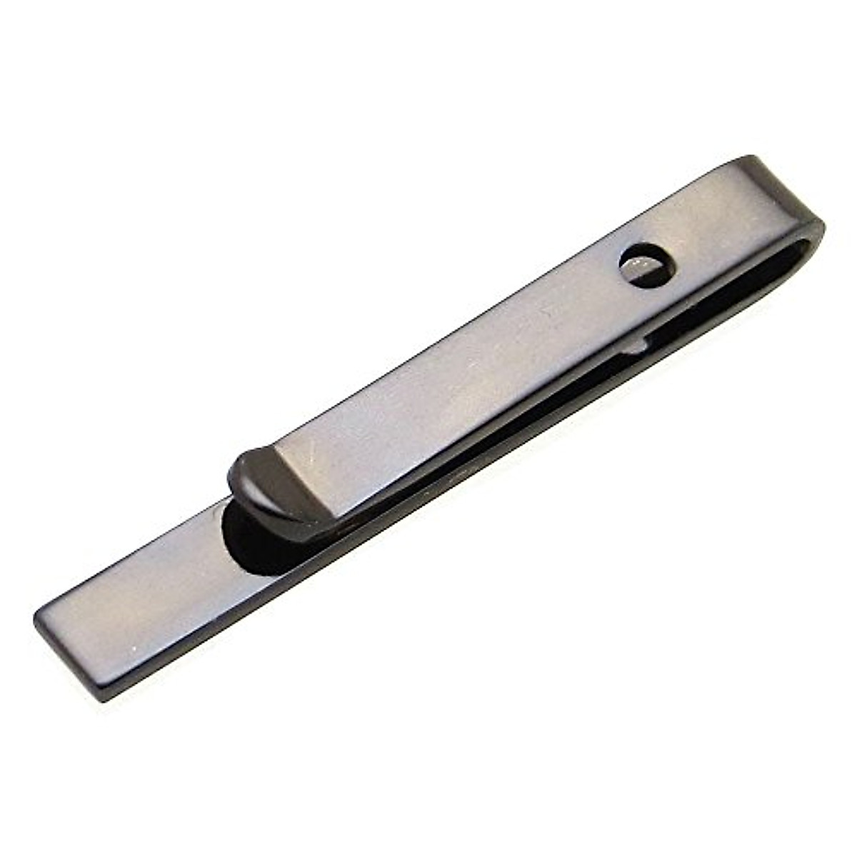 Tie Clip Bar Metallic Finish - Firm Hold and Perfect For Skinny Ties (Gunmetal)