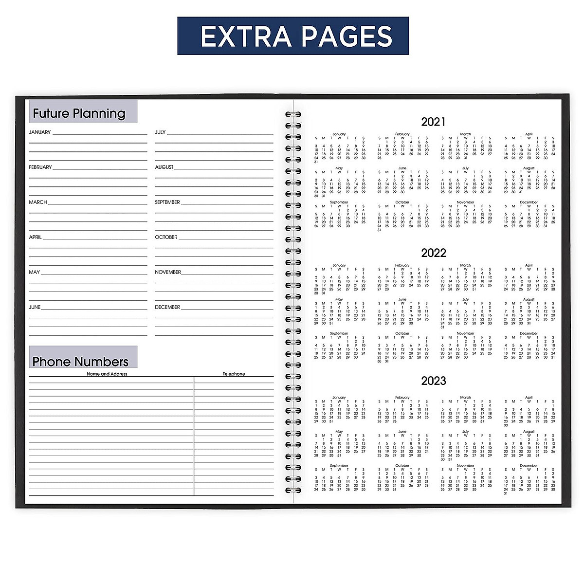 2022 Monthly Planner by AT-A-GLANCE, 8" x 12", Large, DayMinder, Black (SK200), 2022 New Edition