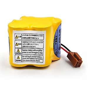 elxjar (3-Pack) BR-2/3AGCT4A 6V 4400mAh Replacement Battery for Panasonic FANUC A98L-0031-0025, CUSTOM-107, SHS749, ALIT0138, LIT0138 (Brown Connector)