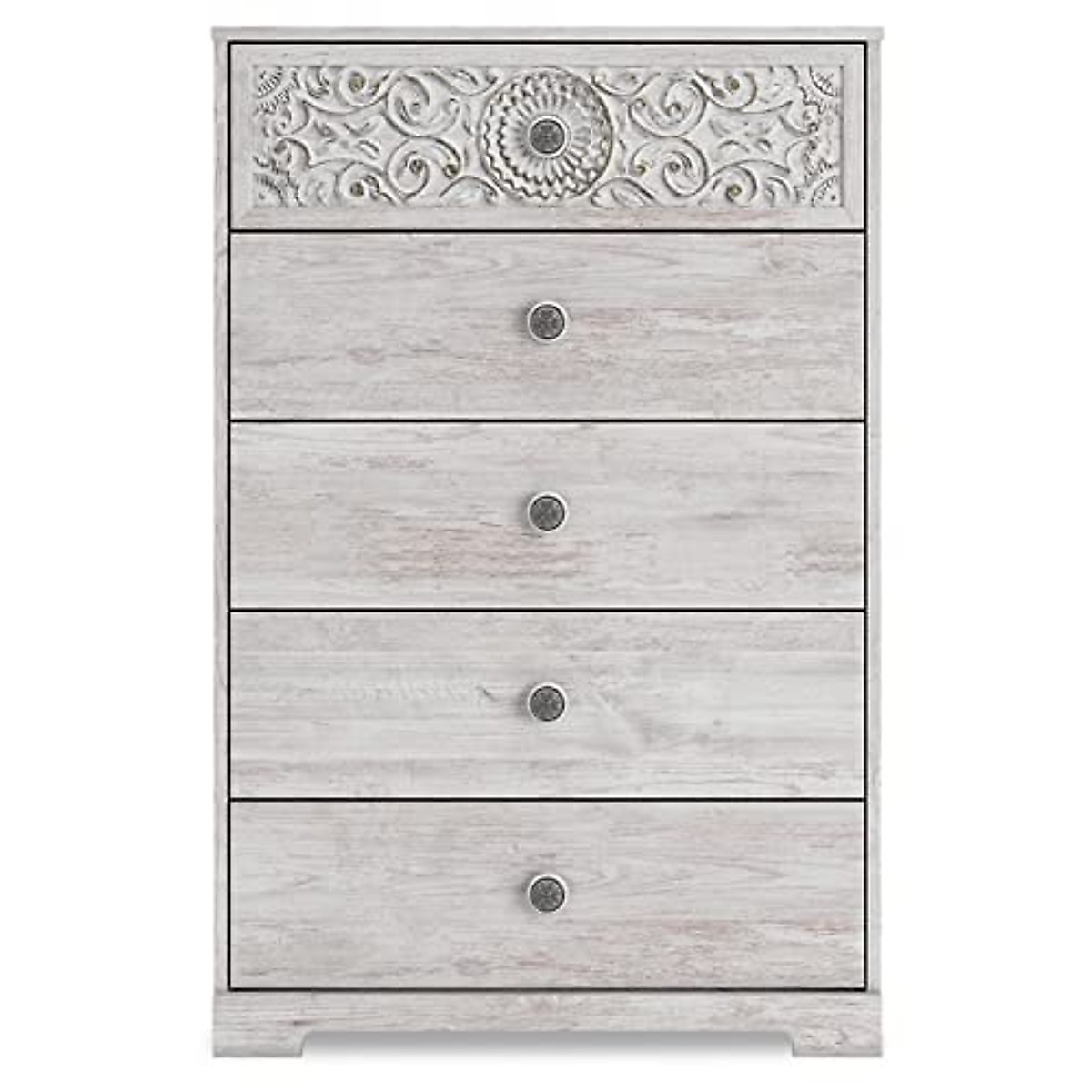 Signature Design by Ashley Paxberry Bohemian 5 Drawer Chest of Drawers, White