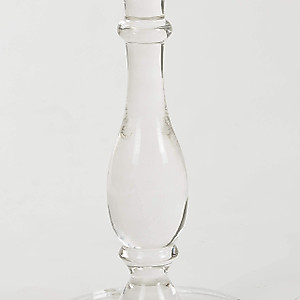 LIKENOW Acrylic End Table,Acrylic Side Table,Modern Nightstand with Clear Small Round Top and Solid Post for Living Room,Bedroom and Lobby 13.5x13.5x19.5 High inches