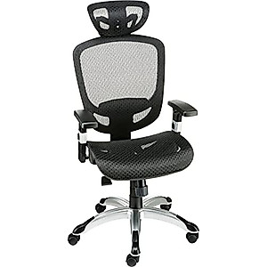 Union & Scale Flexfit Hyken Mesh Task Chair, Black, 2/Pack (Un59460v-Ccvs)