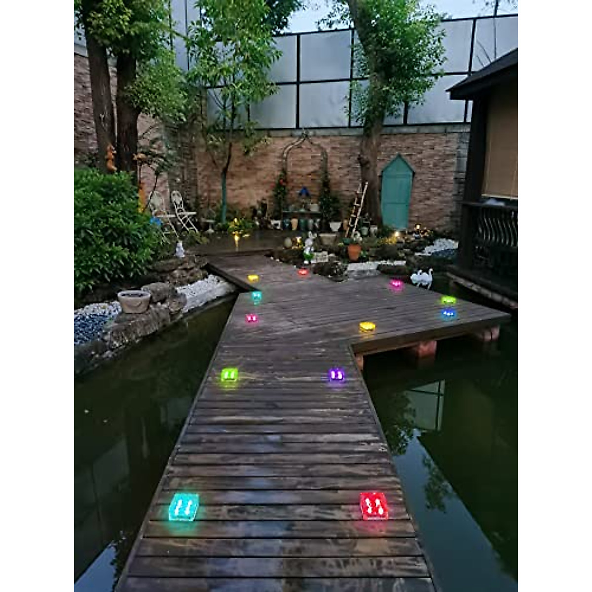 XINGTONG Solar Outdoor Lights Solar Brick Lights Landscape Path Light Garden Decoration Yard Paver Road Lighting Recessed Paver for Garden, Pathway, Patio, Walkway Decor(Warm White, 6 Pack)