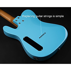 Censtar Electric Guitar, Solid Electric Guitar Consists of a Roasted Mahogany Body and Maple Neck,Professional/Full Size Mercury Electric Guitar for Adults.