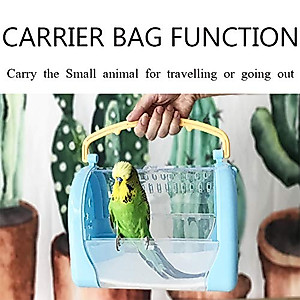 Hamster Cage Travel Carrier Portable Cage with Water Bottle Outgoing Cage and Adjustable Strap Pet Cage for Small Pet Hedgehog Sugar Glider Squirrel Mice.