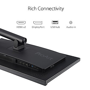 ASUS ProArt Display 31.5” 1440P Monitor (PA328QV) – IPS, QHD (2560 x 1440), 100% sRGB, 100% Rec.709, Color Accuracy ΔE < 2, Calman Verified, DisplayPort, HDMI, USB Hub, Height Adjustable (Renewed)