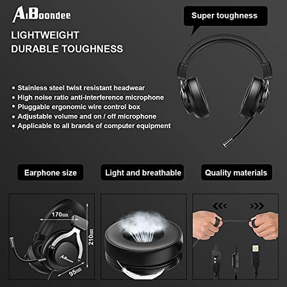 Xbox One Headset with Mic LED Light On Ear Gaming Headphone PS4,3.5mm Wired Gaming Headset for PC Mac Laptop Nintendo Switch Gamer Headphone (Black)