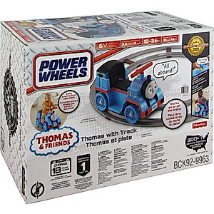 Fisher-Price Power Wheels Thomas and Friends Thomas vehicle with track, 6V battery-powered ride-on toy train for toddlers ages 1 to 3 years (Amazon Exclusive)