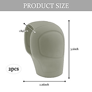 OFBAND 2PCS Silicone Car Gear Shift Cover,Anti-Slip Shift Knob Cover Effectively Protects Stick Shift Knob,Universal car Interior Accessories Gear Shifter Knobs Decoration (Beige)