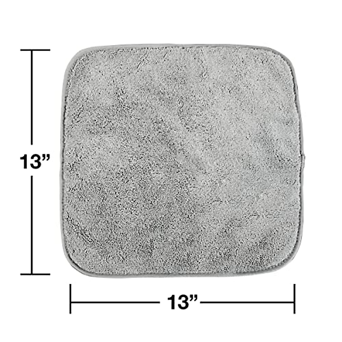 Eurow Absorbent and Fast Drying Microfiber Washcloths, 13 by 13 Inches, Gray, 4 Pack