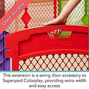 Toddleroo by North States Superyard Colorplay Ultimate 2 Panel Extension, Made in USA: Increases play space up to 34.4 sq. ft. (Adds 64", Multicolor)