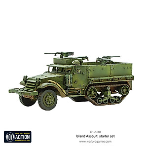 WarLord Bolt Action Island Assault! Starter Set 1:56 WWII Military Table Top Wargaming Plastic Model Kit 401510003
