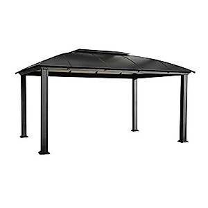 Paragon-Outdoor GZ3DXL Hardtop Hardtop Siena Gazebo, Black, 12' x 16'
